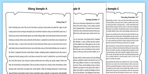 Diary Entry Ks2 Writing Examples Wagoll Primary Resource