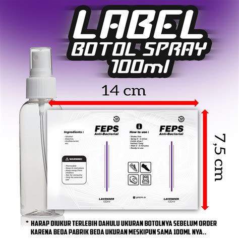 Jual Label Botol Spray Minimum Order 24 Pcs Shopee Indonesia