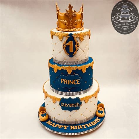 3 Tier Prince And Crown Theme Cake Cakes All The Way