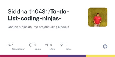GitHub Siddharth0481 To Do List Coding Ninjas Coding Ninjas Course