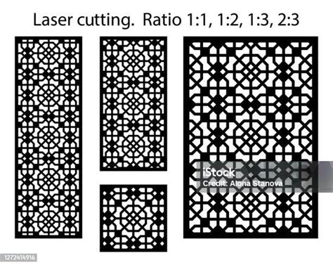 그늘 화면 개인 정보 보호 울타리 템플릿 레이저 컷 벡터 패널 화면 울타리 칸막이 Cnc 장식 패턴 잘리 디자인 인테리어 요소 이슬람 아랍어 레이저 절단 Jali에 대한