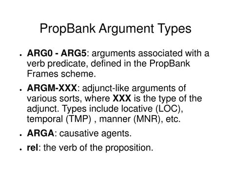 Ppt Towards Parsing Unrestricted Text Into Propbank Predicate Argument Structures Powerpoint