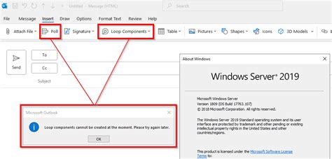 Outlooks Microsoft Loop Components Can Work On Windows Server 2019 Loop Components Cannot