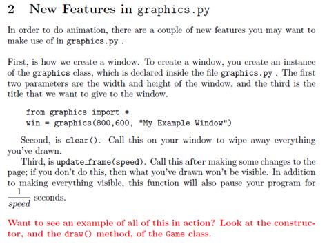 2 New Features In Graphics Py In Order To Do Chegg Com