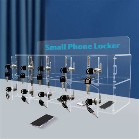 Cell Phone Locker Box 10 Slots Clear Acrylic Cell Phone Storage Box W