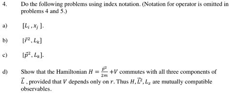 Solved Do The Following Problem Using Index Notation Chegg