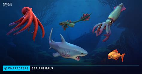 Stylized Sea Animals Pack 2 3d Animals Unity Asset Store