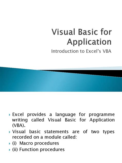 visual basic for application download free pdf visual basic for