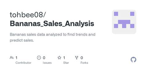 GitHub Tohbee Bananas Sales Analysis Bananas Sales Data Analyzed To Find Trends And Predict