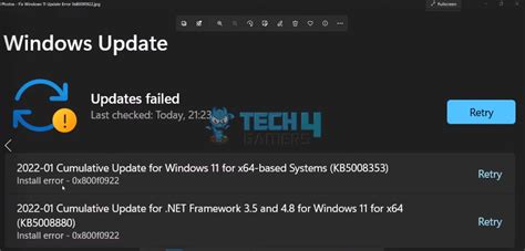 how to fix windows update error 0x800f0922 tech4gamers
