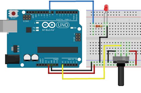 arduino ile pwm kullanımı potansiyometre ile led yakma