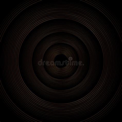 Deluxe Golden Minimal Round Lines Abstract Futuristic Tech Background Stock Image Image Of