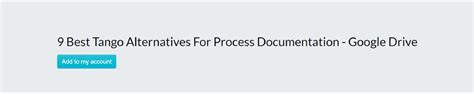Best Tango Alternatives For Process Documentation