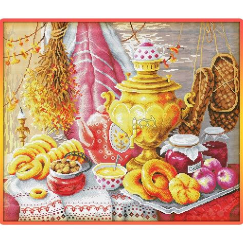 #Натюрморты@clubrucodelnic #Для_кухни@clubrucodelnic У самовара Схема ⬇ ...