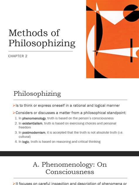 chapter 2 methods of philosophizing pdf phenomenology philosophy