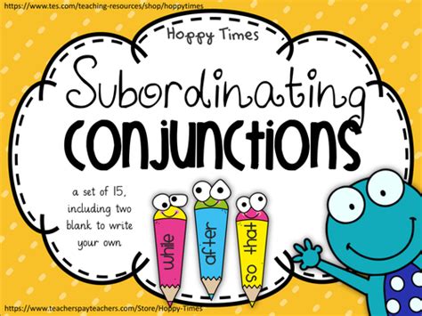 Subordinating Conjunctions Poster