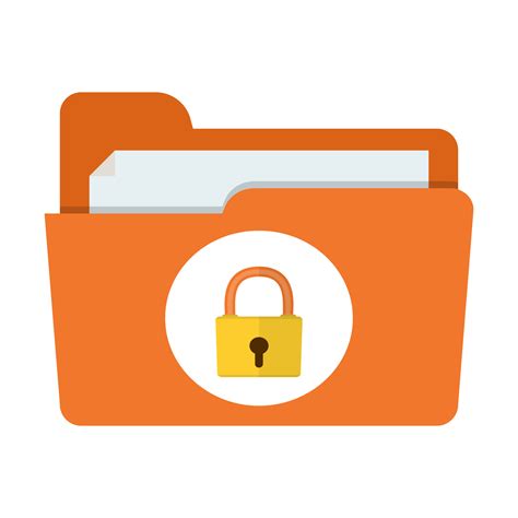 Folder Lock Icon Vector Art At Vecteezy