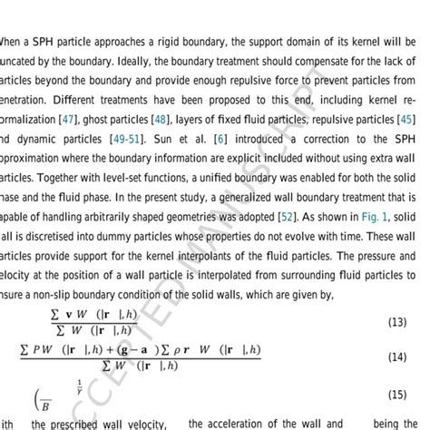 Boundary Treatment Used In Sph Calculation Boundary Particles Acting Download Scientific