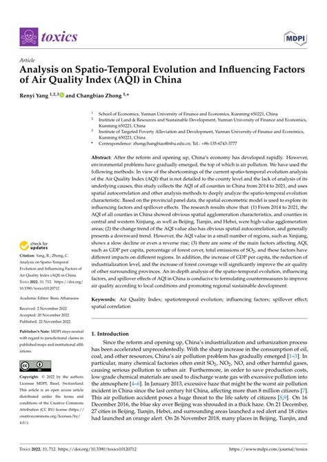 Pdf Analysis On Spatio Temporal Evolution And Influencing Factors Of