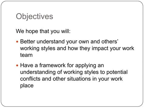 Working Styles Leveraging Our Differences For Success Pptx Career Advice Careers