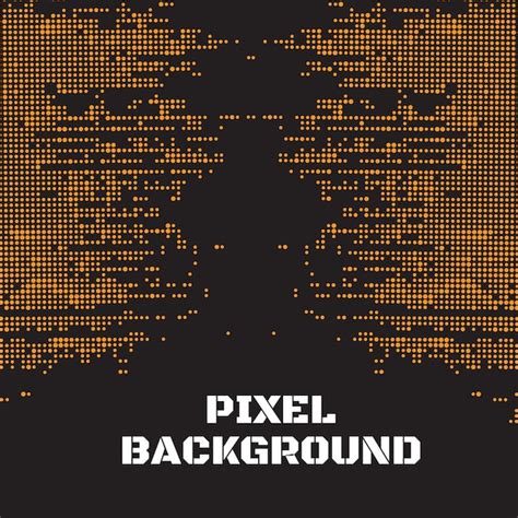 벡터 골드와 블랙 픽셀 배경 센터 블랙 프리미엄 벡터