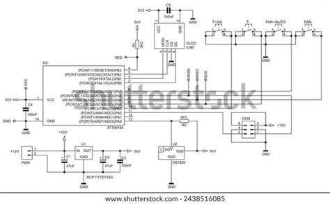 Schematic Diagram Electronic Devicevector Drawing Electrical Stock Vector Royalty Free