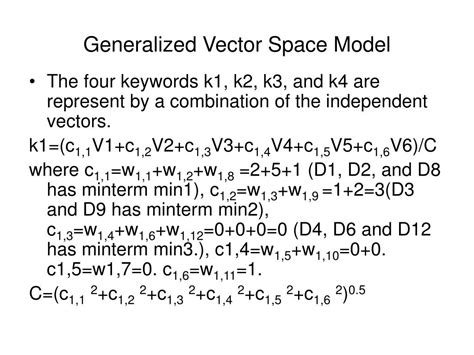 Ppt Generalized Vector Space Model Powerpoint Presentation Free Download Id3573003