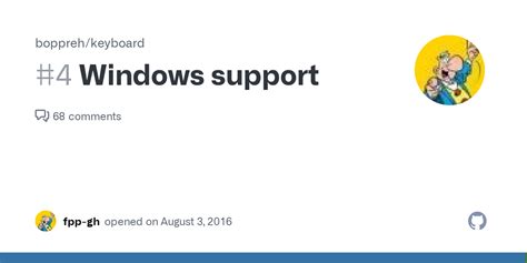 Windows Support Issue Boppreh Keyboard GitHub