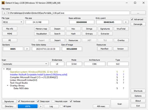 Detect It Easy Portable 309 File Type Analyzer Released