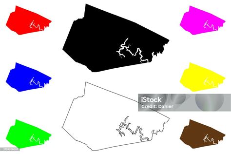 Spencer County Kentucky Map Vector Illustration Scribble Sketch Spencer