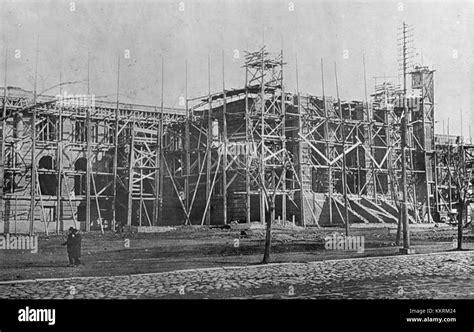 This Image Depicts The Construction Of A National Assembly Building