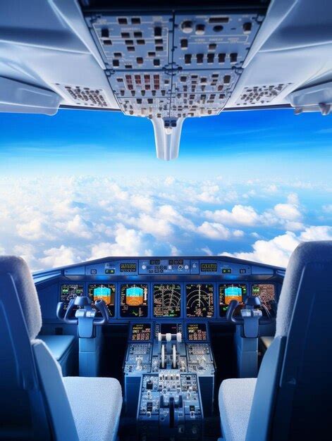 Premium Photo Cockpit Pilot Flight Deck Display