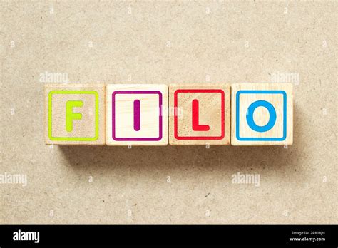 Wooden Alphabet Letter Block In Word Filo Abbreviation Of First In