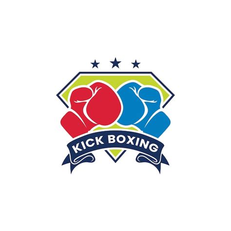 Diseño De Logotipo De Kickboxing Vector Gratis