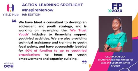 Actionlearningspotlight Yieldhub Actionlearning Youthpartnership Advocacy Fp2030 Aysrhr