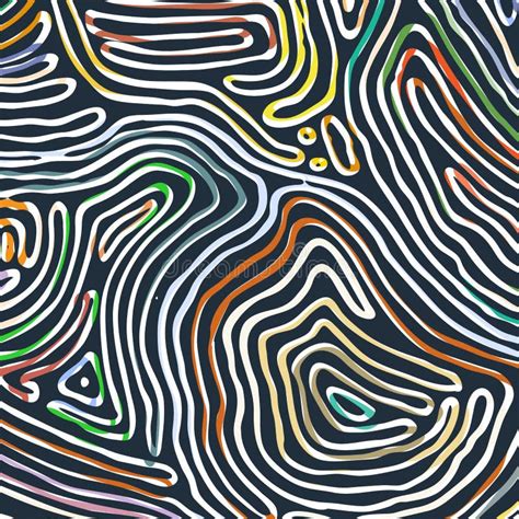 Vector Color Pattern Curved Lines Black And White Grunge Background Stock Vector