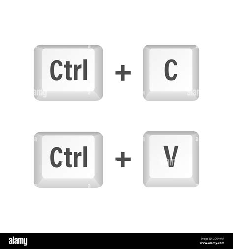 Ctrl C And Ctrl V Computer Keyboard Buttons Desktop Interface Web