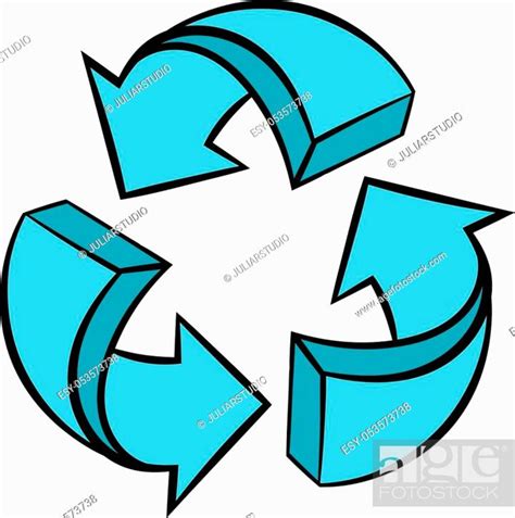 Circular Arrows Icon In Icon In Cartoon Style Isolated Vector