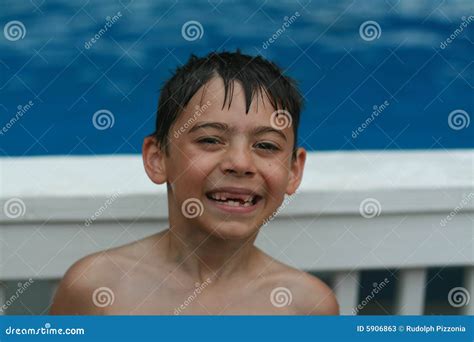 Babe Smiling With Missing Teeth Stock Image Image Of Enjoying Blue