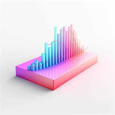 Premium Ai Image 3d Render Of A Line Graph