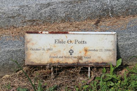 Margaret Elsie Olive Potts 1905 2001 Mémorial Find A Grave