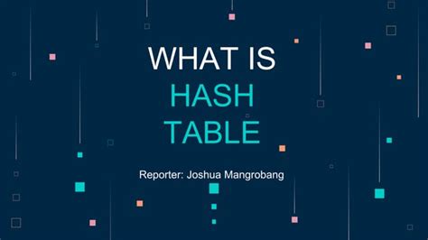 Data Structure And Algorithms What Is Hash Table Ppt Ppt