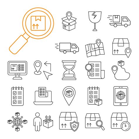 Collection Of Icons About Tracking Outline Icon Vector Art At Vecteezy