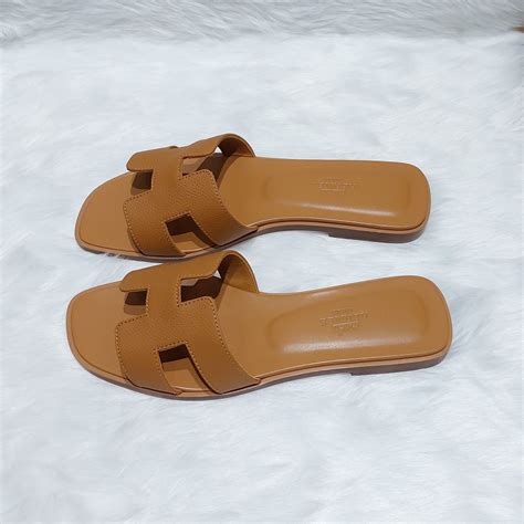 HermÈs Oran Leather Sandals Carolines Fashion Luxuries