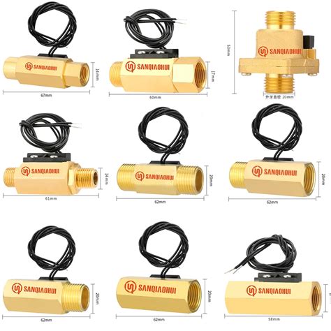 Sqh104 14 38 12 34 Magnetic Water Flow Switch Brass Horizontal And