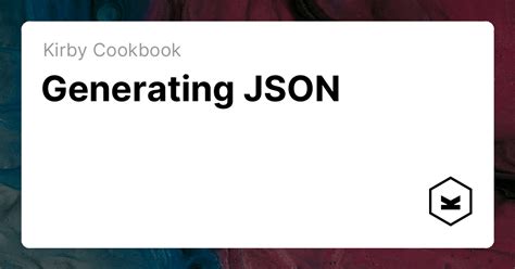 generating json kirby cms