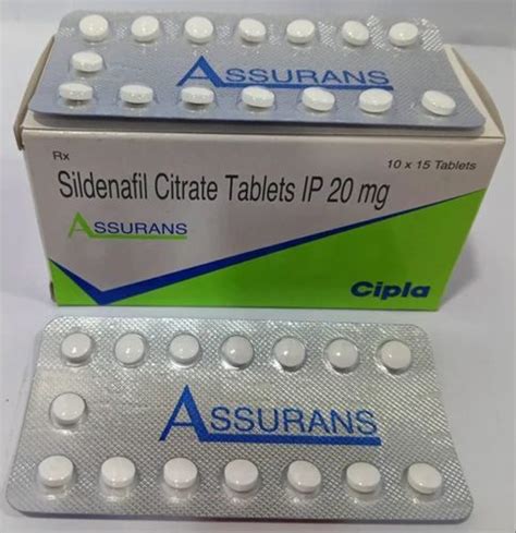 Assurans Sildenafil Citrate 20 Mg Tablet At ₹ 500strip Nagpur Id