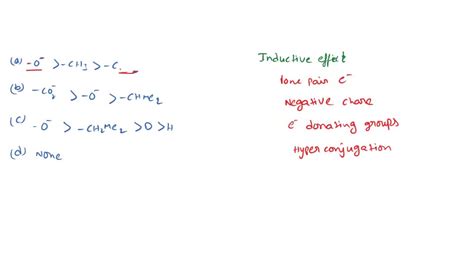 Solved Inductive Effect Of A Ch3 Group Operates In A B C D Both