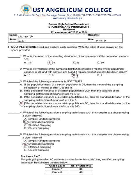 Stat And Proba Reviewer Pdf Estimator Normal Distribution