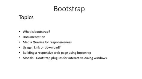 Ppt Bootstrap Powerpoint Presentation Free Download Id8859067